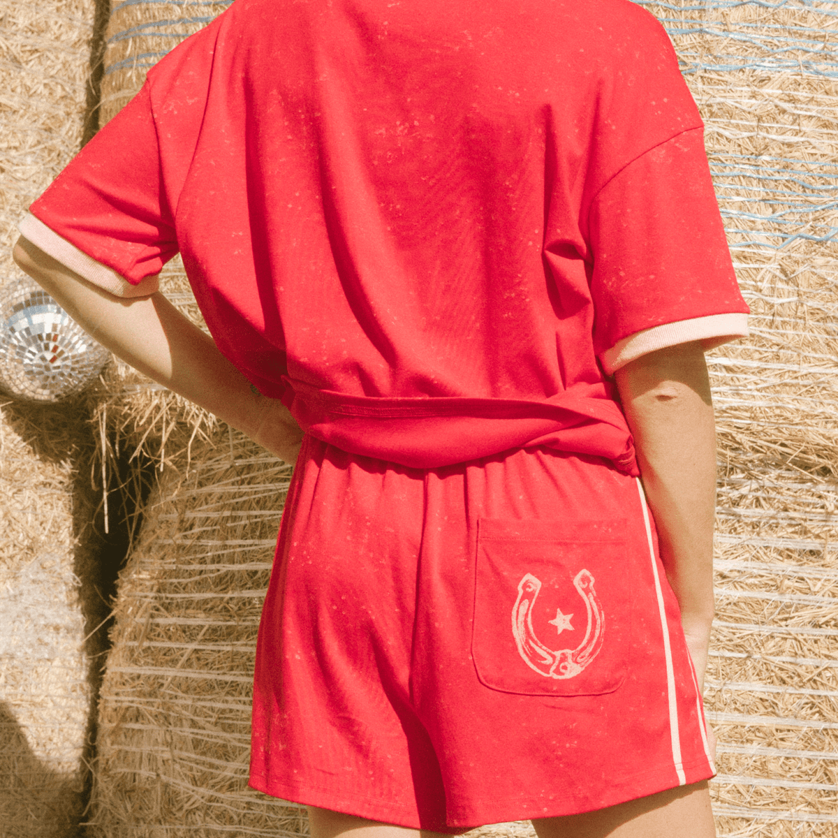 Essentials Shorts Red Wildhearts | Relaxed Stretchy Loungewear, Size ...