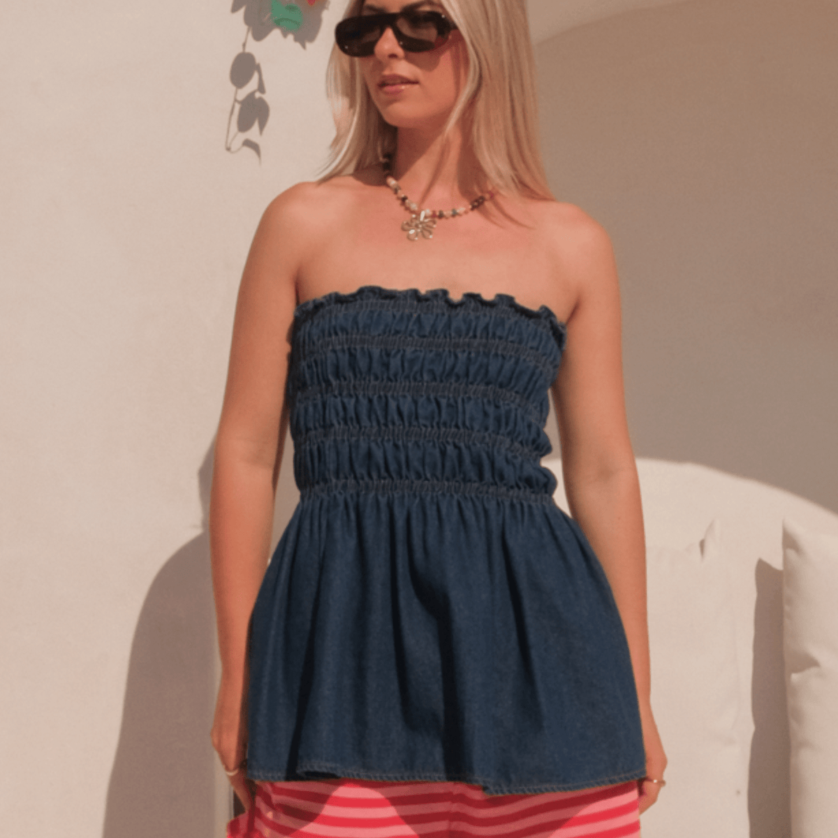 Mabel Top | Dark Denim – The Lullaby Club