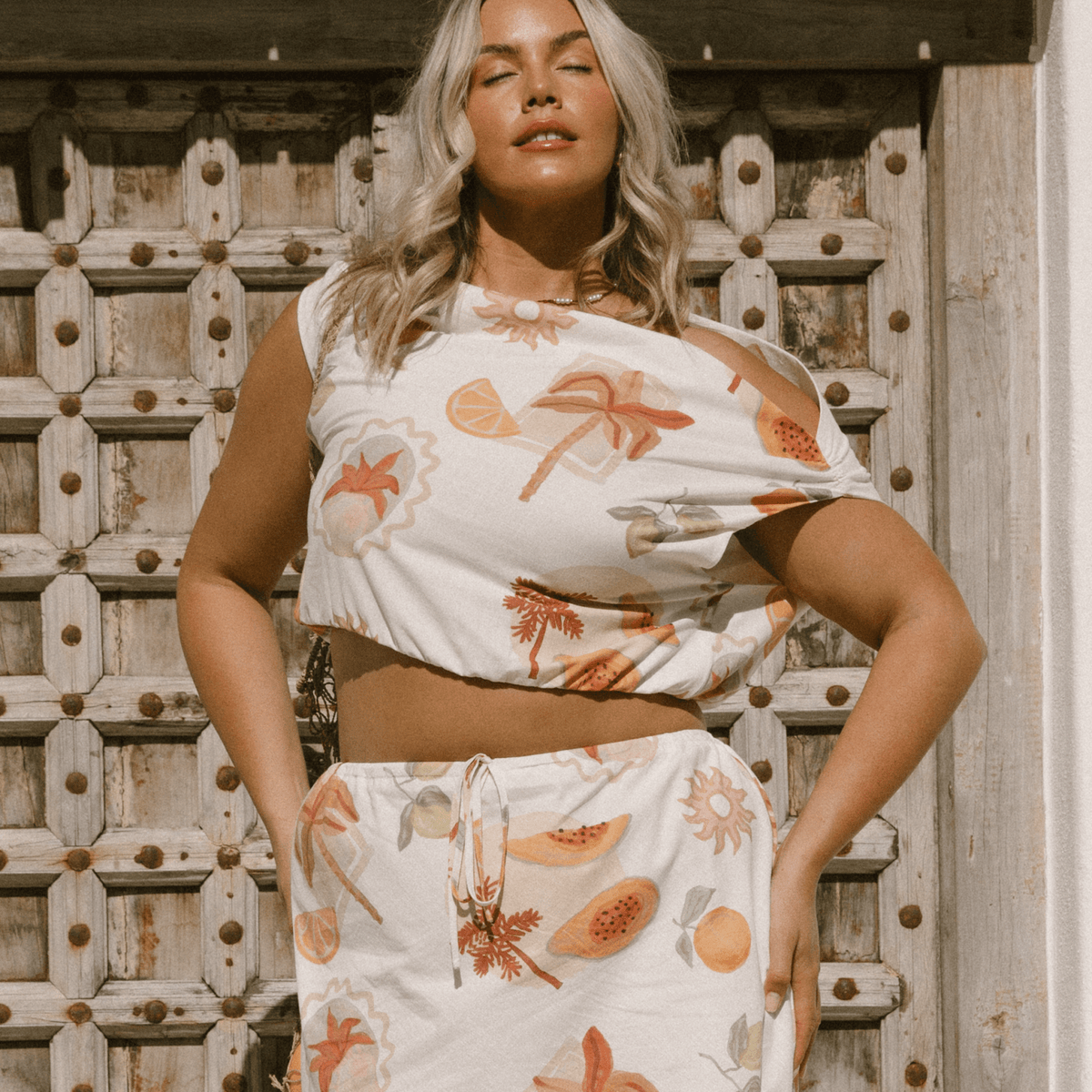 Macey Top | Beige Calypso | The Lullaby Club