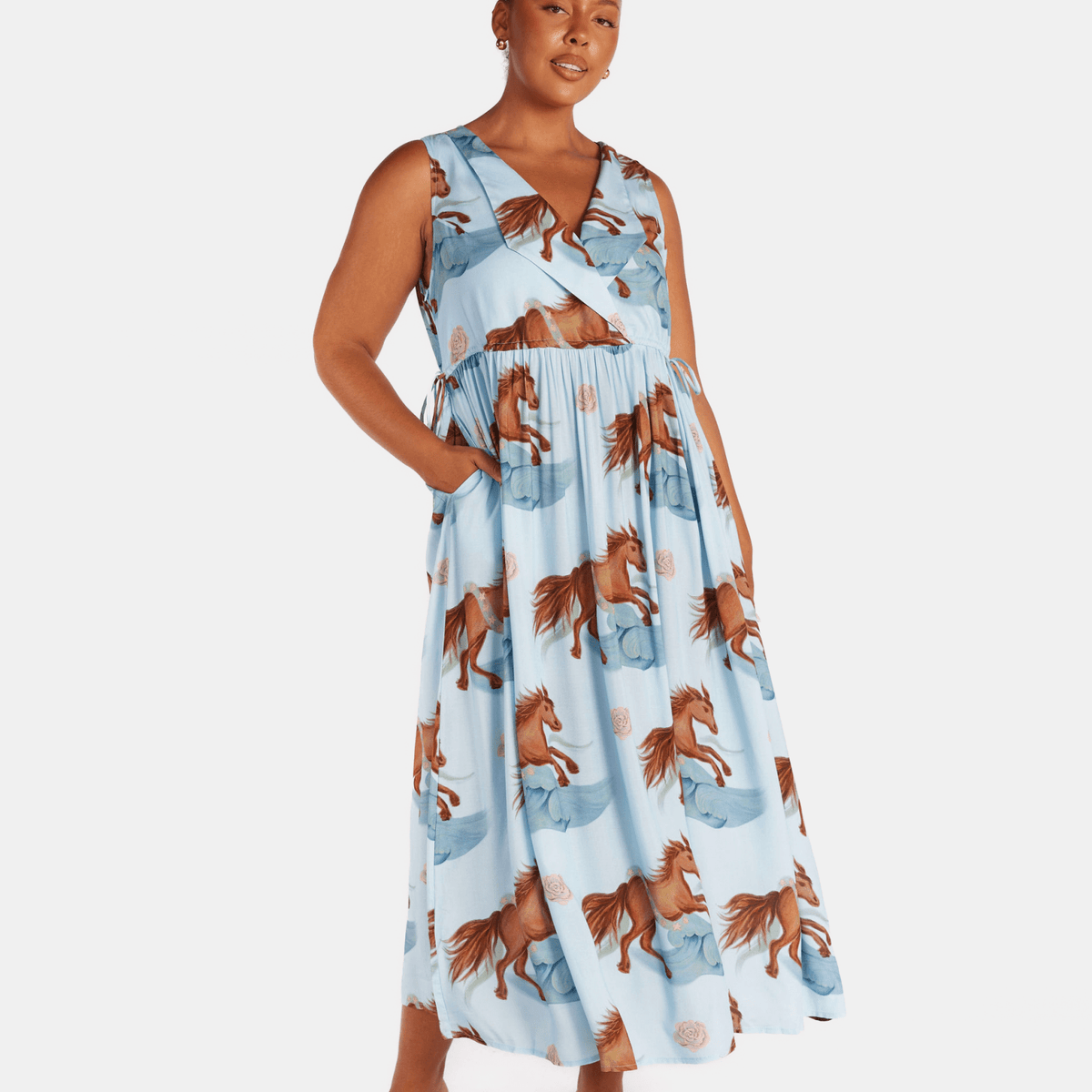 Olivia Maxi Dress | Prairie Bloom | Plus-sized Breastfeeding Friendly ...