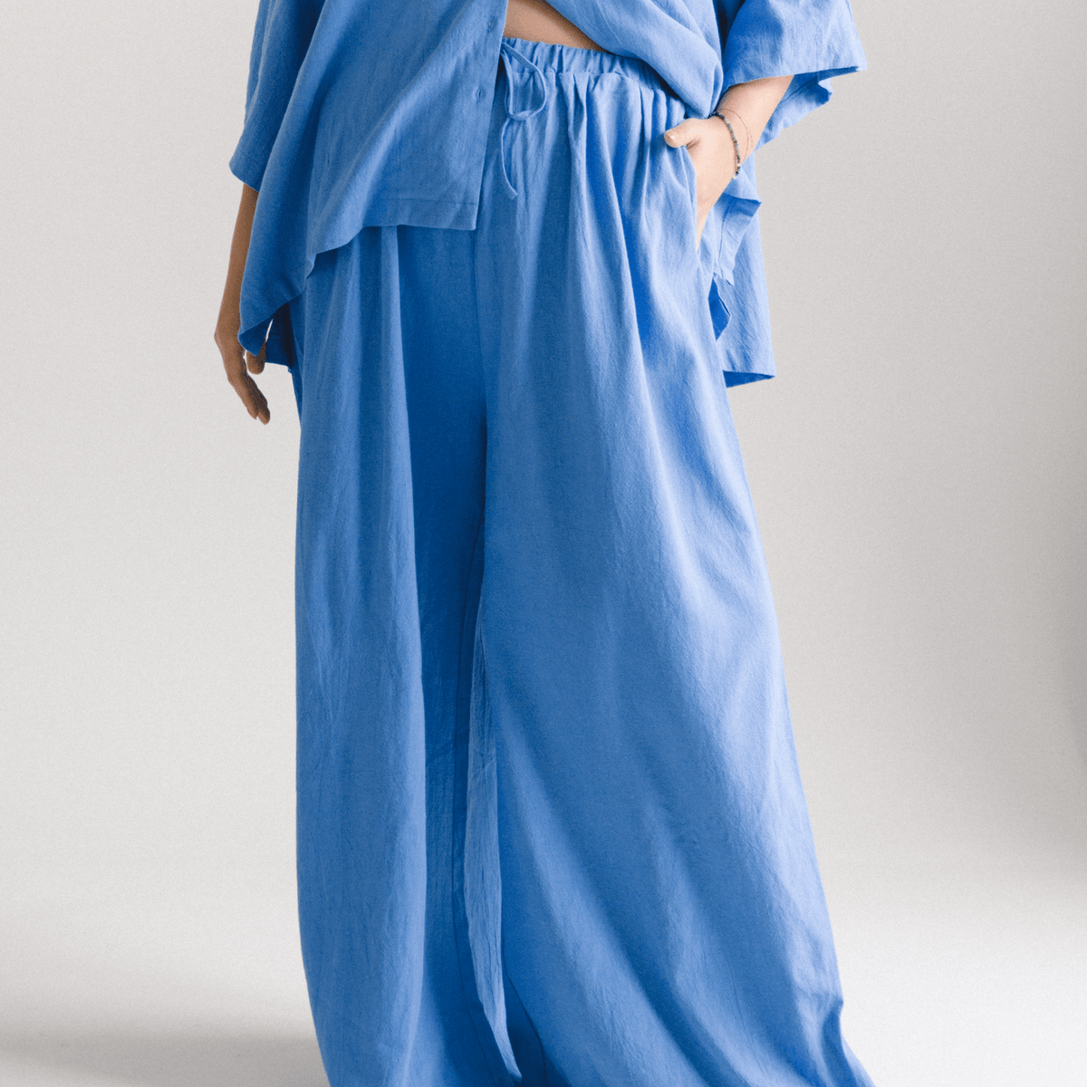 Posey Pants in Cobalt Blue | Oversized Cotton Lounge Pants for Women ...